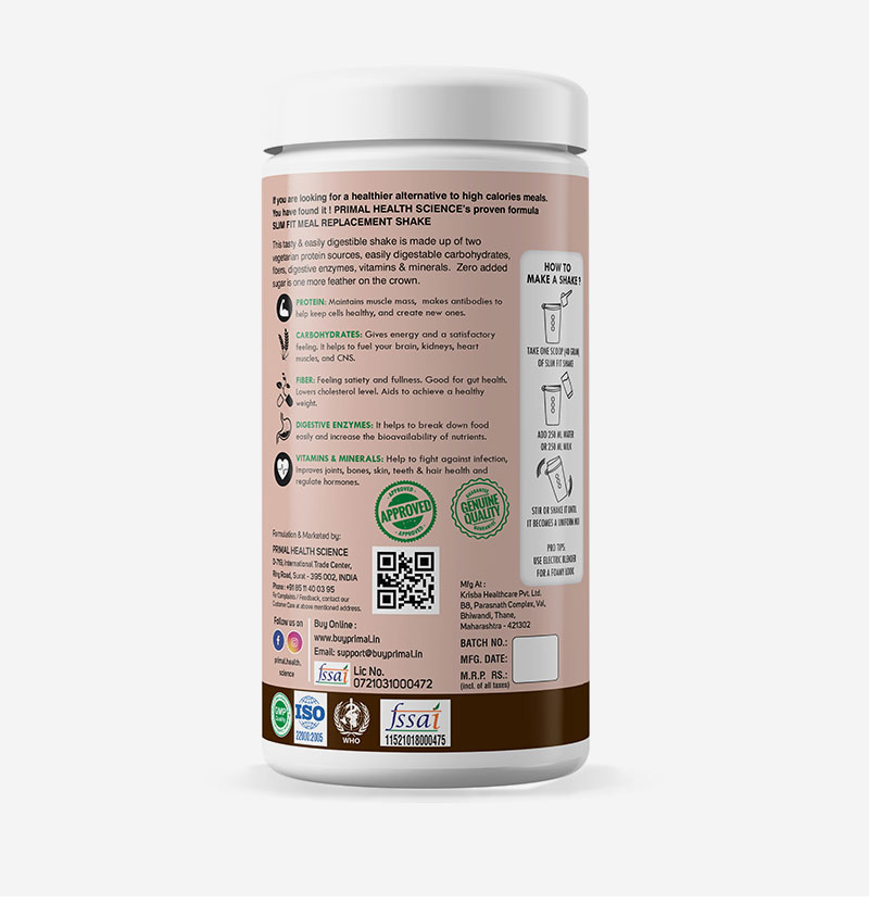 SLIM FIT MEAL REPLACEMENT SHAKE - Primal Health Science